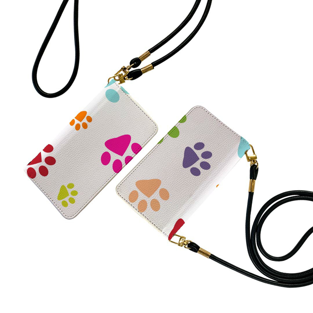 商品特徴・ショルダー付き手帳型スマホケース・シームレスな全面デザイン（内側は落ち着いたオフホワイト）・外側は高品質の人工革を使用・内側にはスマホを装着するケースが付属・機種専用のカメラホール仕様でケースを装着したままの撮影が可能・ワンセグや...