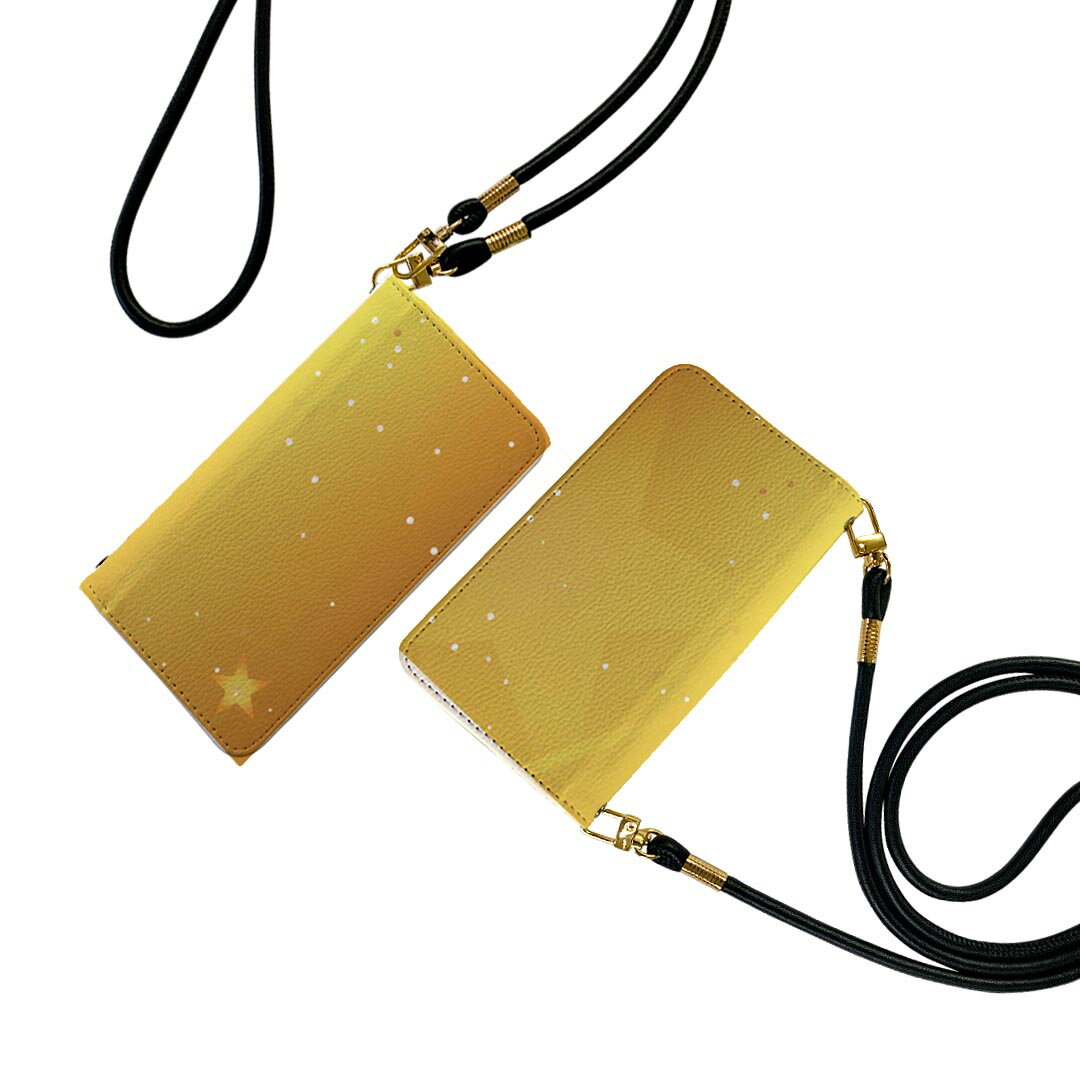 商品特徴・ショルダー付き手帳型スマホケース・シームレスな全面デザイン（内側は落ち着いたオフホワイト）・外側は高品質の人工革を使用・内側にはスマホを装着するケースが付属・機種専用のカメラホール仕様でケースを装着したままの撮影が可能・ワンセグや...