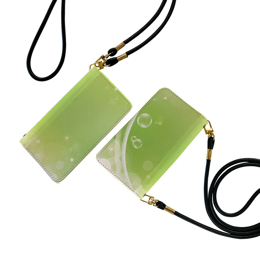 商品特徴・ショルダー付き手帳型スマホケース・シームレスな全面デザイン（内側は落ち着いたオフホワイト）・外側は高品質の人工革を使用・内側にはスマホを装着するケースが付属・機種専用のカメラホール仕様でケースを装着したままの撮影が可能・ワンセグや...