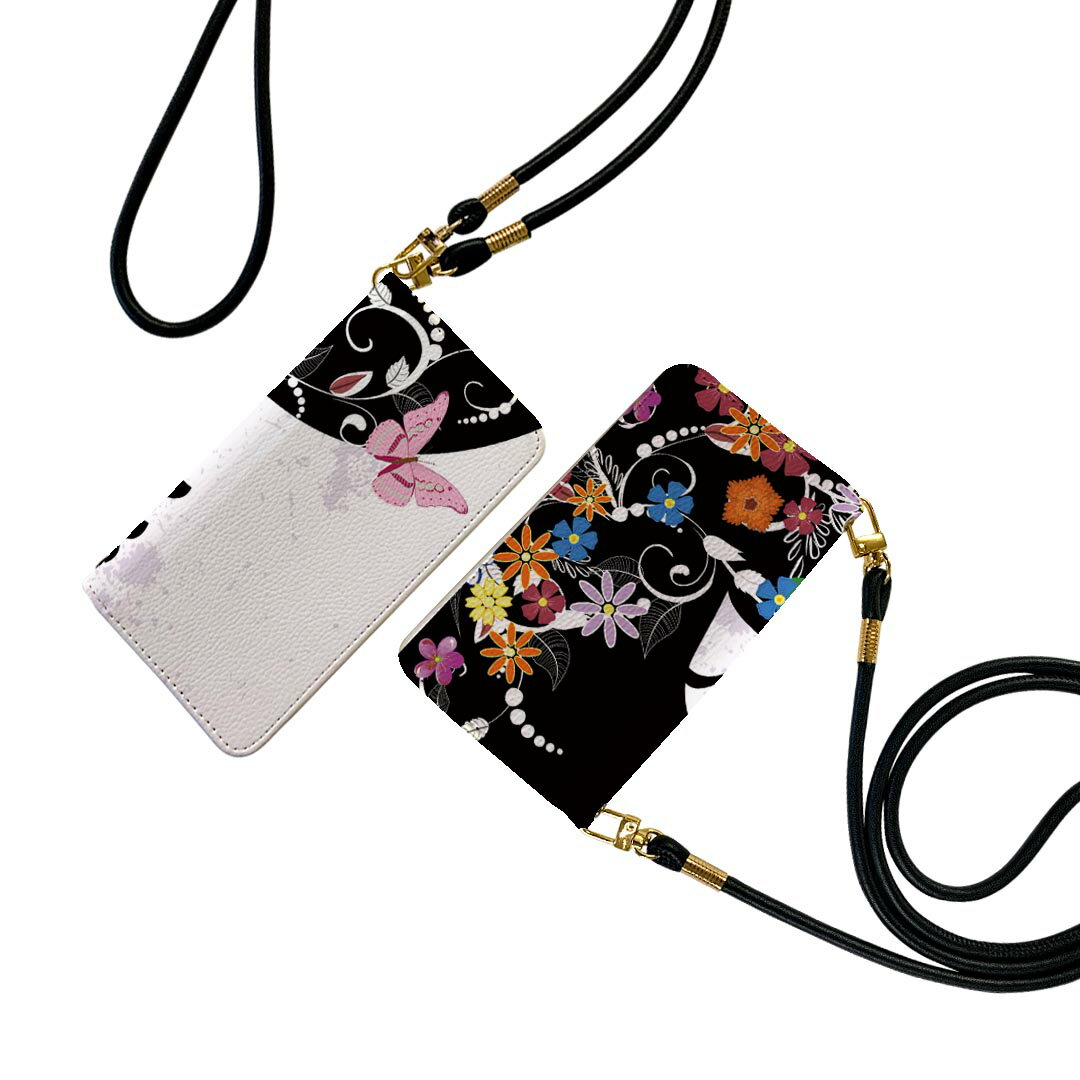 商品特徴・ショルダー付き手帳型スマホケース・シームレスな全面デザイン（内側は落ち着いたオフホワイト）・外側は高品質の人工革を使用・内側にはスマホを装着するケースが付属・機種専用のカメラホール仕様でケースを装着したままの撮影が可能・ワンセグや...