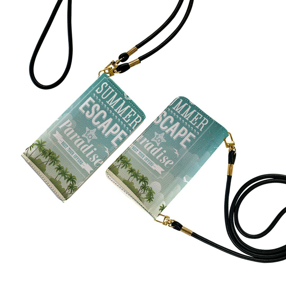 商品特徴・ショルダー付き手帳型スマホケース・シームレスな全面デザイン（内側は落ち着いたオフホワイト）・外側は高品質の人工革を使用・内側にはスマホを装着するケースが付属・機種専用のカメラホール仕様でケースを装着したままの撮影が可能・ワンセグや...