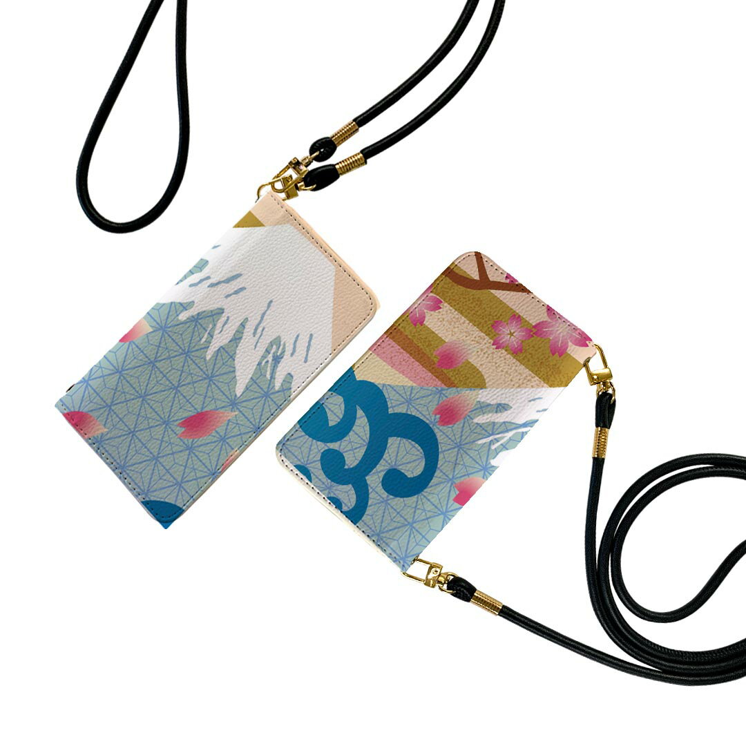 商品特徴・ショルダー付き手帳型スマホケース・シームレスな全面デザイン（内側は落ち着いたオフホワイト）・外側は高品質の人工革を使用・内側にはスマホを装着するケースが付属・機種専用のカメラホール仕様でケースを装着したままの撮影が可能・ワンセグや...