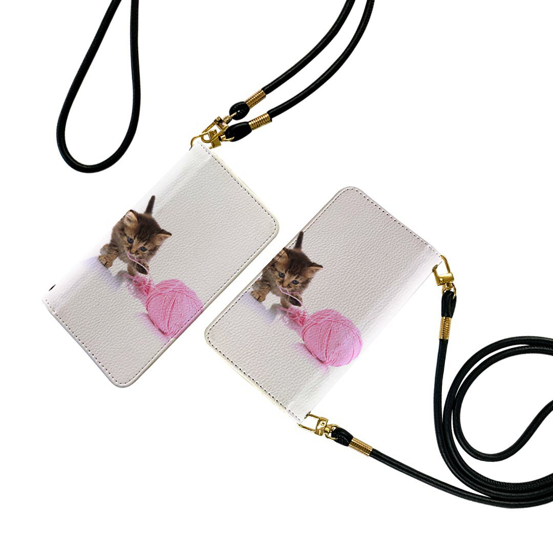 商品特徴・ショルダー付き手帳型スマホケース・シームレスな全面デザイン（内側は落ち着いたオフホワイト）・外側は高品質の人工革を使用・内側にはスマホを装着するケースが付属・機種専用のカメラホール仕様でケースを装着したままの撮影が可能・ワンセグや...