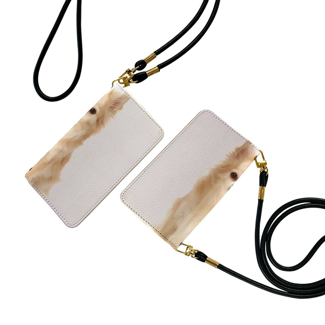 商品特徴・ショルダー付き手帳型スマホケース・シームレスな全面デザイン（内側は落ち着いたオフホワイト）・外側は高品質の人工革を使用・内側にはスマホを装着するケースが付属・機種専用のカメラホール仕様でケースを装着したままの撮影が可能・ワンセグや...