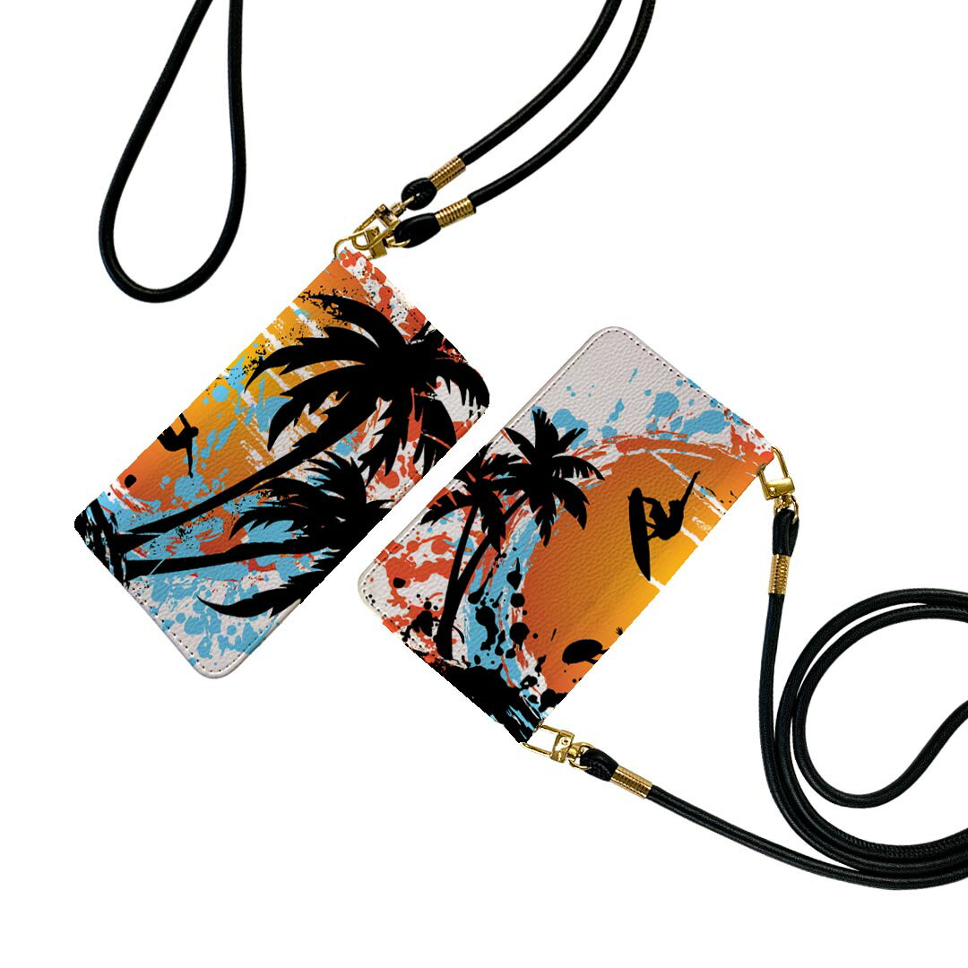 商品特徴・ショルダー付き手帳型スマホケース・シームレスな全面デザイン（内側は落ち着いたオフホワイト）・外側は高品質の人工革を使用・内側にはスマホを装着するケースが付属・機種専用のカメラホール仕様でケースを装着したままの撮影が可能・ワンセグや...