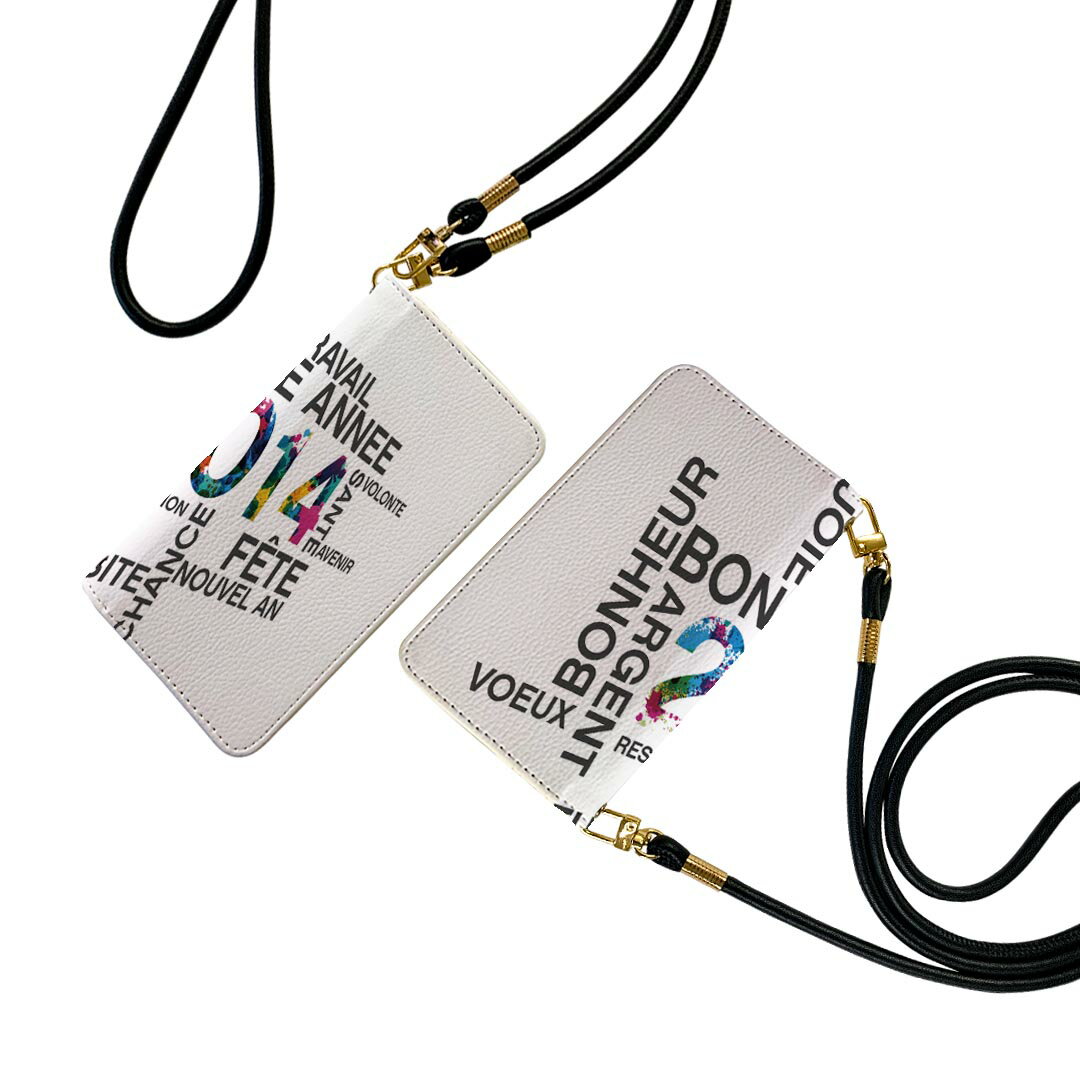 商品特徴・ショルダー付き手帳型スマホケース・シームレスな全面デザイン（内側は落ち着いたオフホワイト）・外側は高品質の人工革を使用・内側にはスマホを装着するケースが付属・機種専用のカメラホール仕様でケースを装着したままの撮影が可能・ワンセグや...