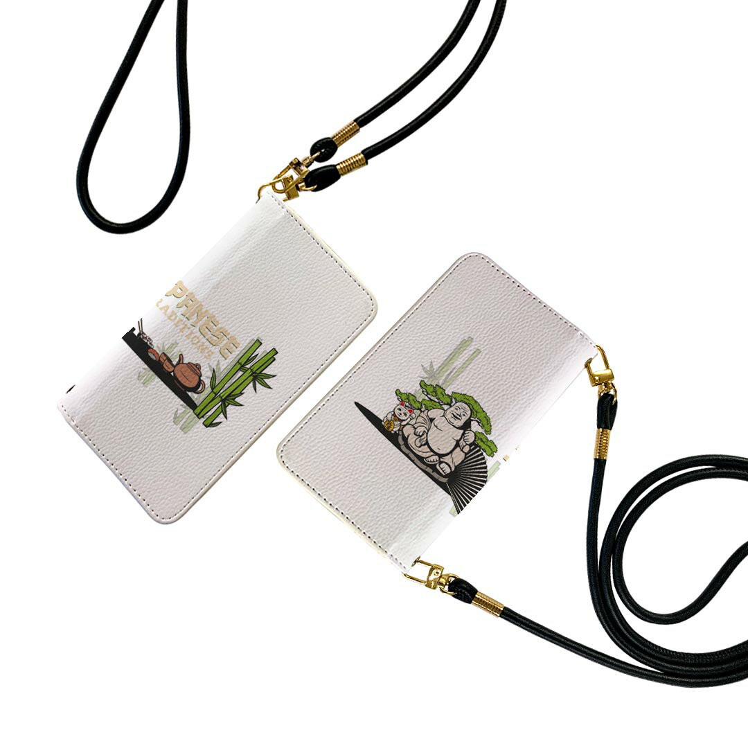 商品特徴・ショルダー付き手帳型スマホケース・シームレスな全面デザイン（内側は落ち着いたオフホワイト）・外側は高品質の人工革を使用・内側にはスマホを装着するケースが付属・機種専用のカメラホール仕様でケースを装着したままの撮影が可能・ワンセグや...