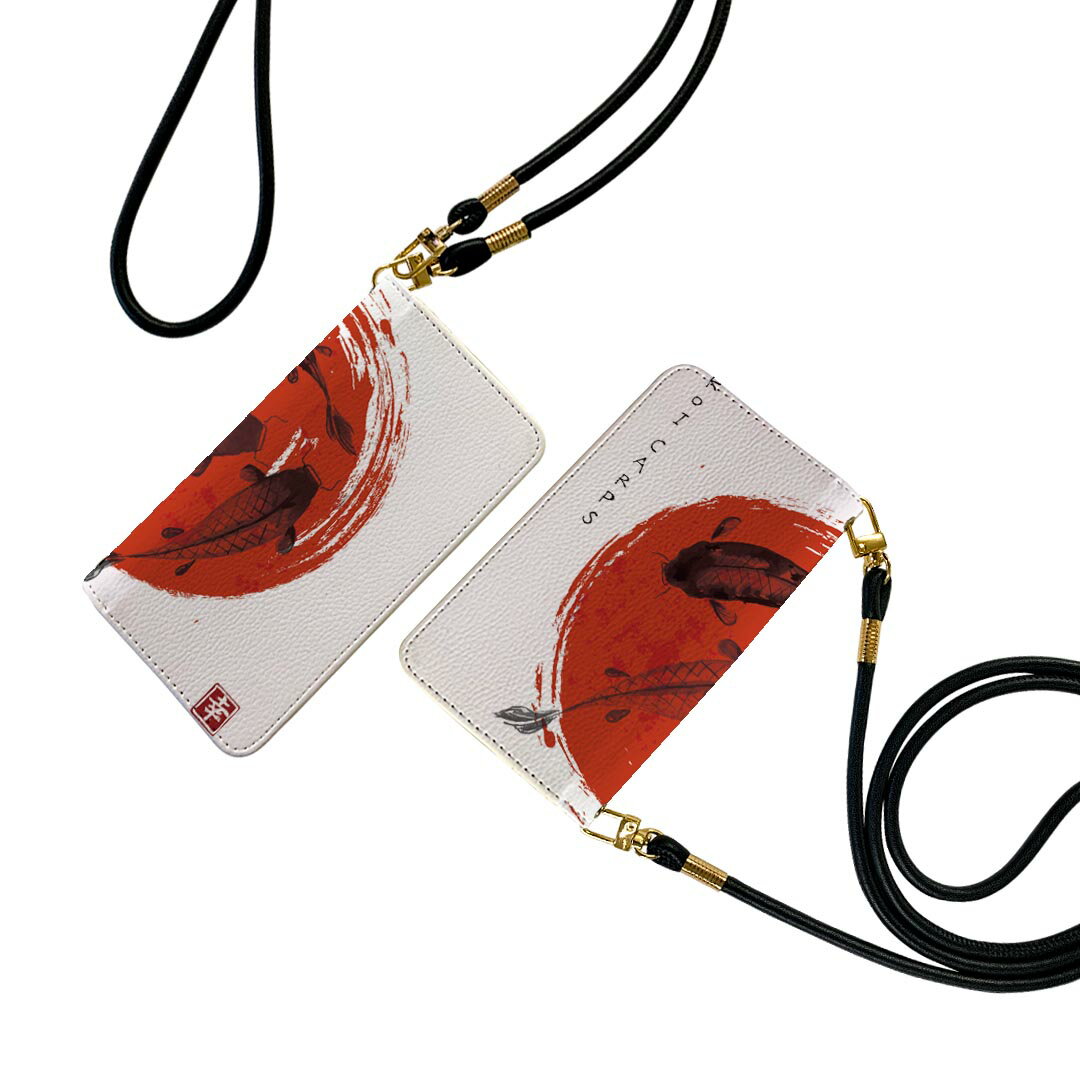 商品特徴・ショルダー付き手帳型スマホケース・シームレスな全面デザイン（内側は落ち着いたオフホワイト）・外側は高品質の人工革を使用・内側にはスマホを装着するケースが付属・機種専用のカメラホール仕様でケースを装着したままの撮影が可能・ワンセグや...