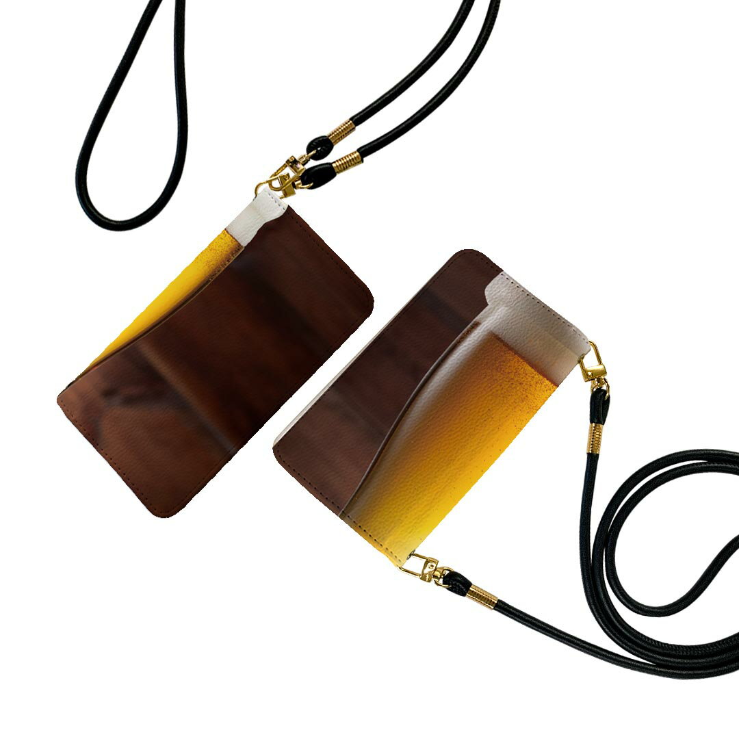 商品特徴・ショルダー付き手帳型スマホケース・シームレスな全面デザイン（内側は落ち着いたオフホワイト）・外側は高品質の人工革を使用・内側にはスマホを装着するケースが付属・機種専用のカメラホール仕様でケースを装着したままの撮影が可能・ワンセグや...