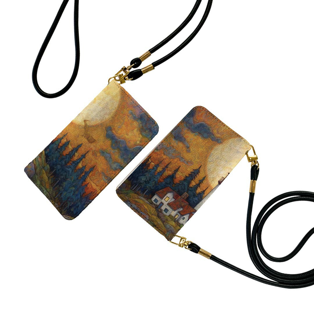 商品特徴・ショルダー付き手帳型スマホケース・シームレスな全面デザイン（内側は落ち着いたオフホワイト）・外側は高品質の人工革を使用・内側にはスマホを装着するケースが付属・機種専用のカメラホール仕様でケースを装着したままの撮影が可能・ワンセグや...