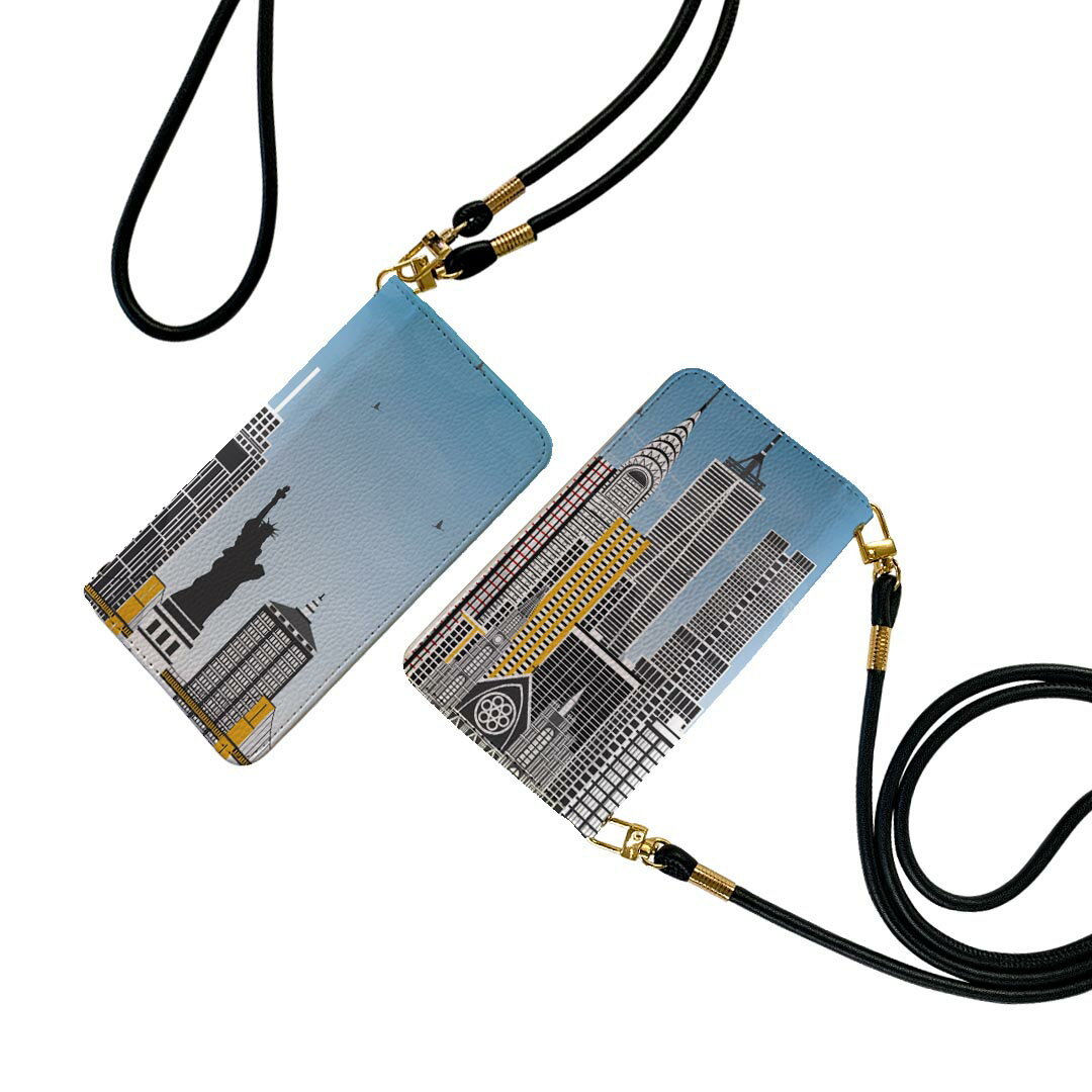 商品特徴・ショルダー付き手帳型スマホケース・シームレスな全面デザイン（内側は落ち着いたオフホワイト）・外側は高品質の人工革を使用・内側にはスマホを装着するケースが付属・機種専用のカメラホール仕様でケースを装着したままの撮影が可能・ワンセグや...