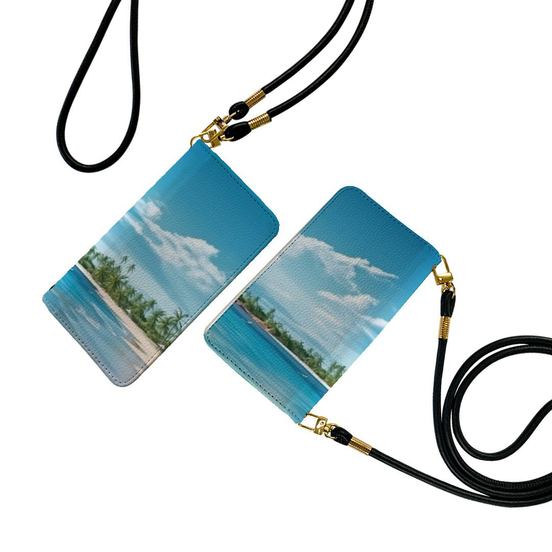 商品特徴・ショルダー付き手帳型スマホケース・シームレスな全面デザイン（内側は落ち着いたオフホワイト）・外側は高品質の人工革を使用・内側にはスマホを装着するケースが付属・機種専用のカメラホール仕様でケースを装着したままの撮影が可能・ワンセグや...