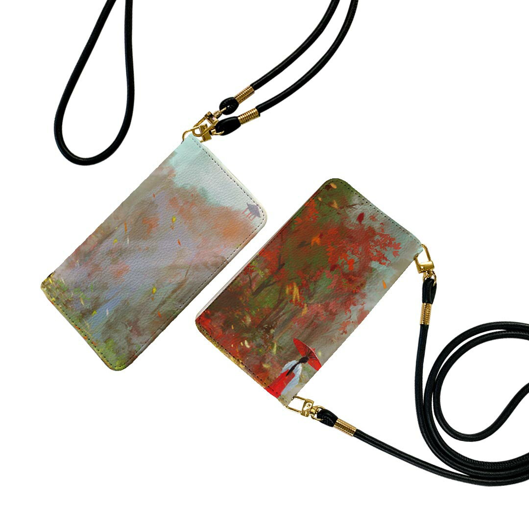 商品特徴・ショルダー付き手帳型スマホケース・シームレスな全面デザイン（内側は落ち着いたオフホワイト）・外側は高品質の人工革を使用・内側にはスマホを装着するケースが付属・機種専用のカメラホール仕様でケースを装着したままの撮影が可能・ワンセグや...