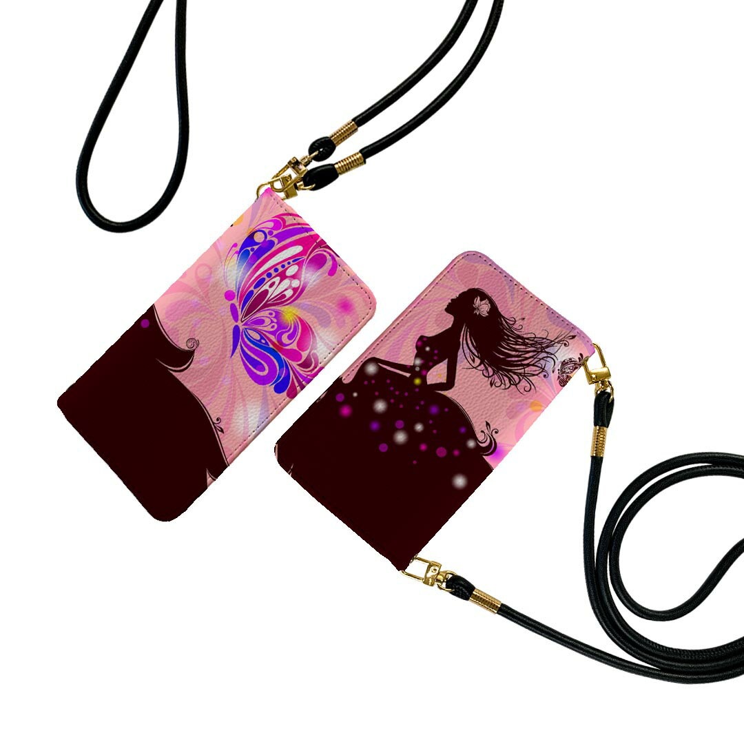 商品特徴・ショルダー付き手帳型スマホケース・シームレスな全面デザイン（内側は落ち着いたオフホワイト）・外側は高品質の人工革を使用・内側にはスマホを装着するケースが付属・機種専用のカメラホール仕様でケースを装着したままの撮影が可能・ワンセグや...