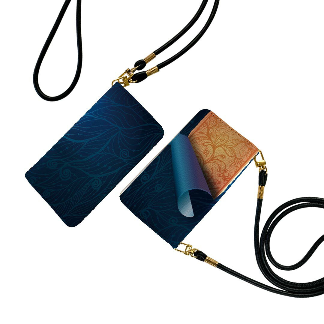 商品特徴・ショルダー付き手帳型スマホケース・シームレスな全面デザイン（内側は落ち着いたオフホワイト）・外側は高品質の人工革を使用・内側にはスマホを装着するケースが付属・機種専用のカメラホール仕様でケースを装着したままの撮影が可能・ワンセグや...