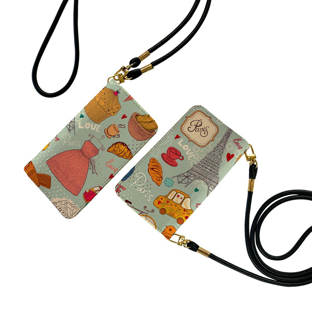 商品特徴・ショルダー付き手帳型スマホケース・シームレスな全面デザイン（内側は落ち着いたオフホワイト）・外側は高品質の人工革を使用・内側にはスマホを装着するケースが付属・機種専用のカメラホール仕様でケースを装着したままの撮影が可能・ワンセグや...