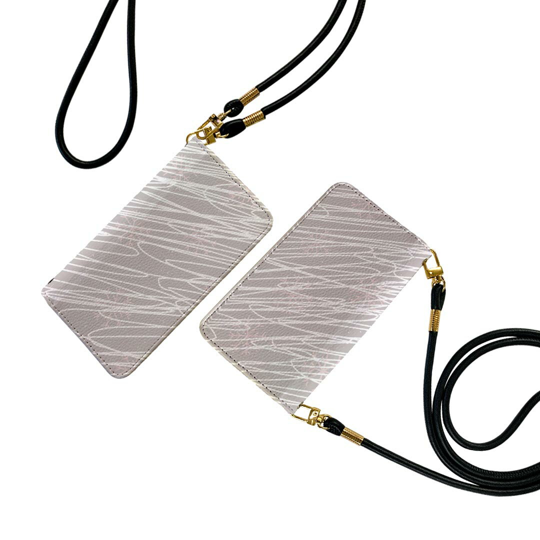 商品特徴・ショルダー付き手帳型スマホケース・シームレスな全面デザイン（内側は落ち着いたオフホワイト）・外側は高品質の人工革を使用・内側にはスマホを装着するケースが付属・機種専用のカメラホール仕様でケースを装着したままの撮影が可能・ワンセグや...