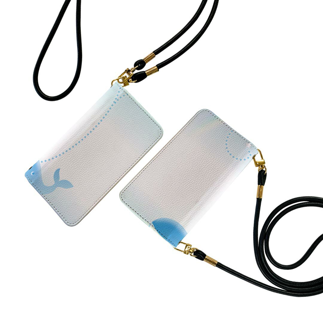 商品特徴・ショルダー付き手帳型スマホケース・シームレスな全面デザイン（内側は落ち着いたオフホワイト）・外側は高品質の人工革を使用・内側にはスマホを装着するケースが付属・機種専用のカメラホール仕様でケースを装着したままの撮影が可能・ワンセグや...