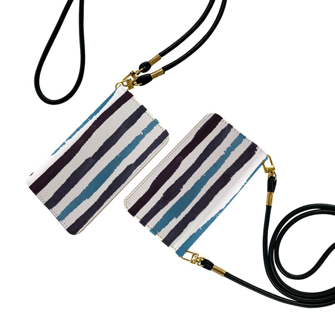 商品特徴・ショルダー付き手帳型スマホケース・シームレスな全面デザイン（内側は落ち着いたオフホワイト）・外側は高品質の人工革を使用・内側にはスマホを装着するケースが付属・機種専用のカメラホール仕様でケースを装着したままの撮影が可能・ワンセグや...