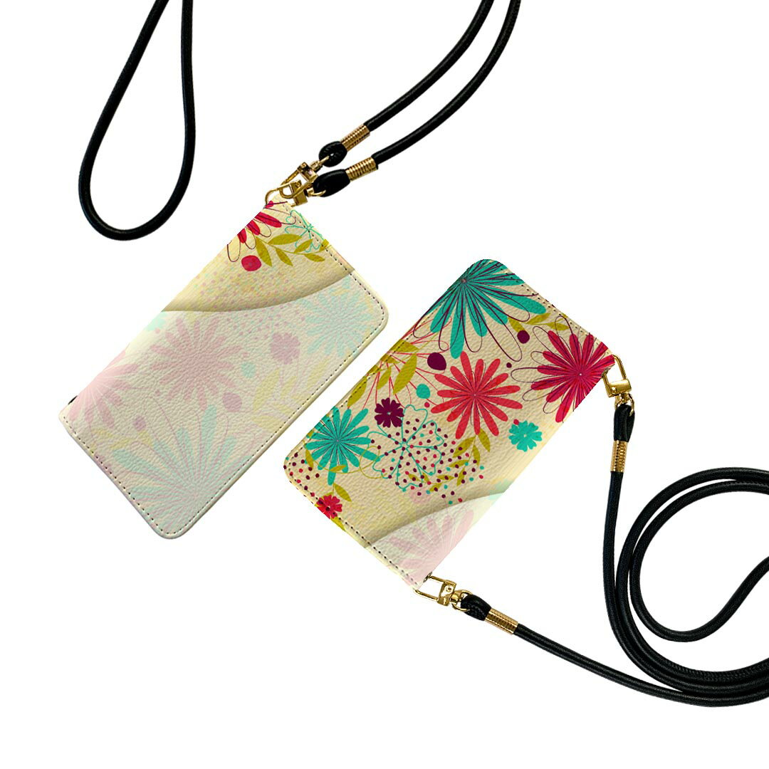 商品特徴・ショルダー付き手帳型スマホケース・シームレスな全面デザイン（内側は落ち着いたオフホワイト）・外側は高品質の人工革を使用・内側にはスマホを装着するケースが付属・機種専用のカメラホール仕様でケースを装着したままの撮影が可能・ワンセグや...