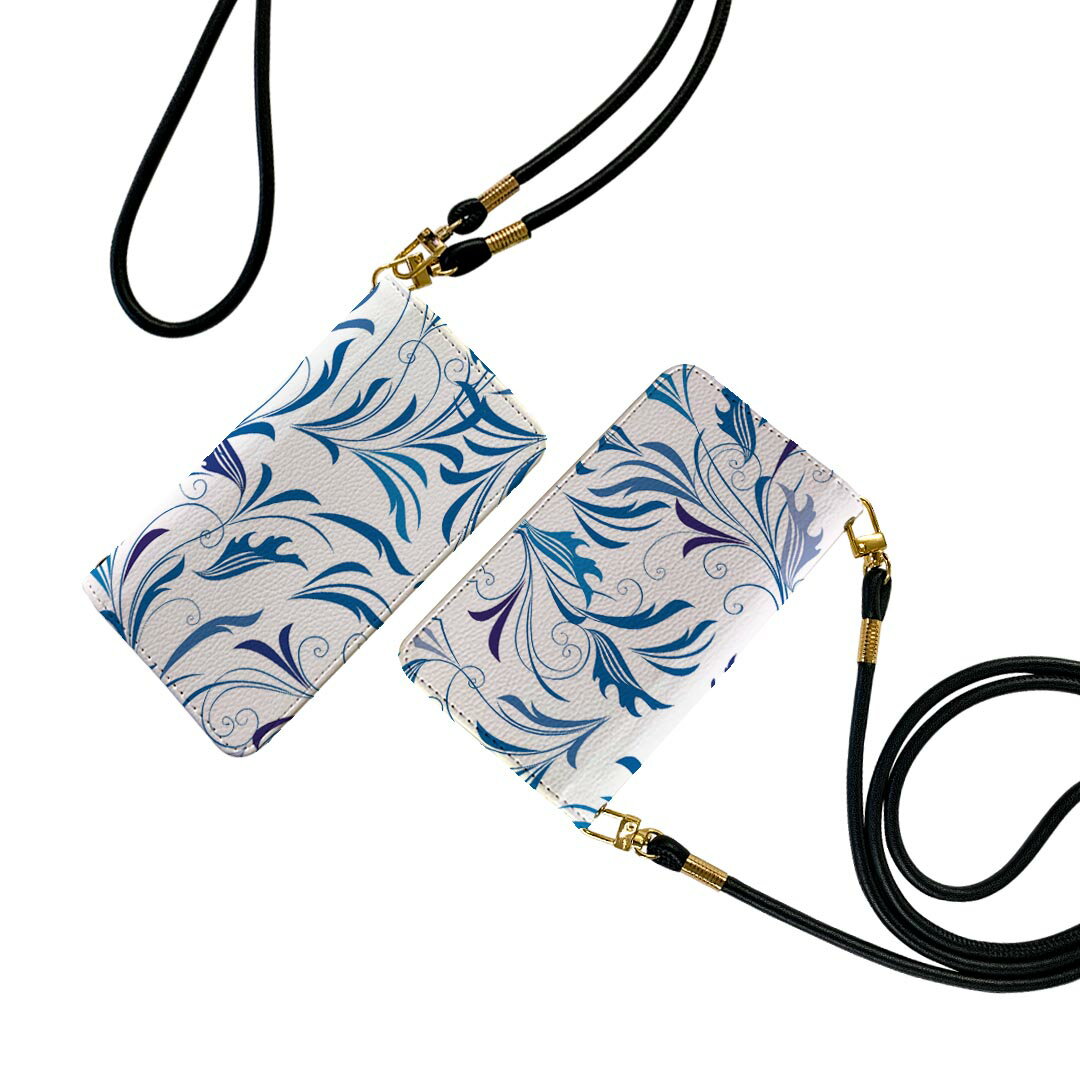 商品特徴・ショルダー付き手帳型スマホケース・シームレスな全面デザイン（内側は落ち着いたオフホワイト）・外側は高品質の人工革を使用・内側にはスマホを装着するケースが付属・機種専用のカメラホール仕様でケースを装着したままの撮影が可能・ワンセグや...