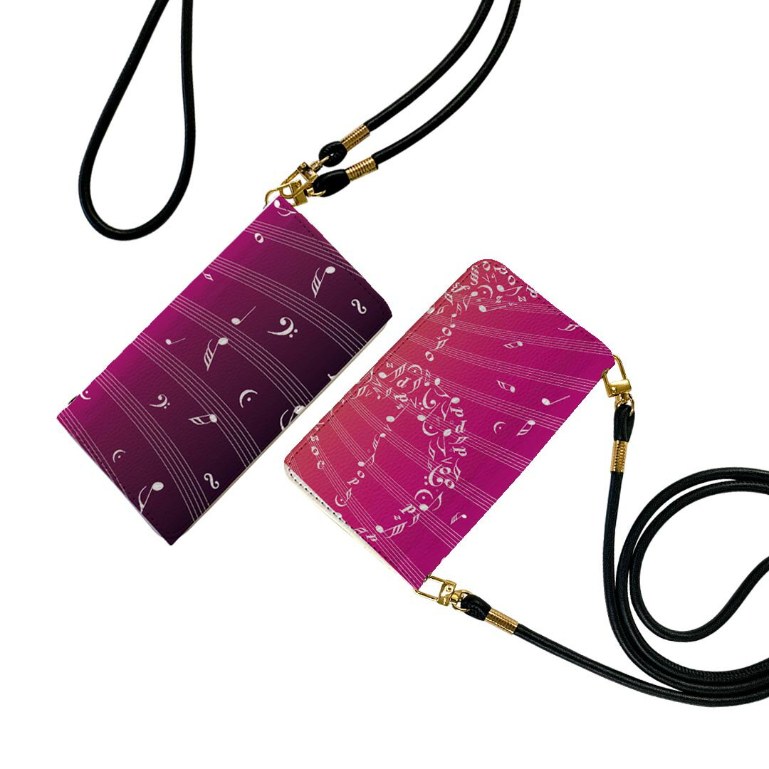 商品特徴・ショルダー付き手帳型スマホケース・シームレスな全面デザイン（内側は落ち着いたオフホワイト）・外側は高品質の人工革を使用・内側にはスマホを装着するケースが付属・機種専用のカメラホール仕様でケースを装着したままの撮影が可能・ワンセグや...