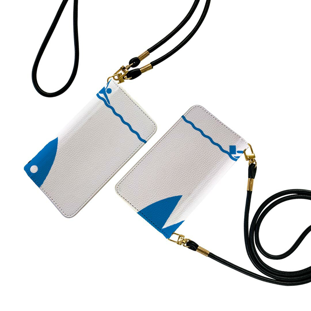 商品特徴・ショルダー付き手帳型スマホケース・シームレスな全面デザイン（内側は落ち着いたオフホワイト）・外側は高品質の人工革を使用・内側にはスマホを装着するケースが付属・機種専用のカメラホール仕様でケースを装着したままの撮影が可能・ワンセグや...