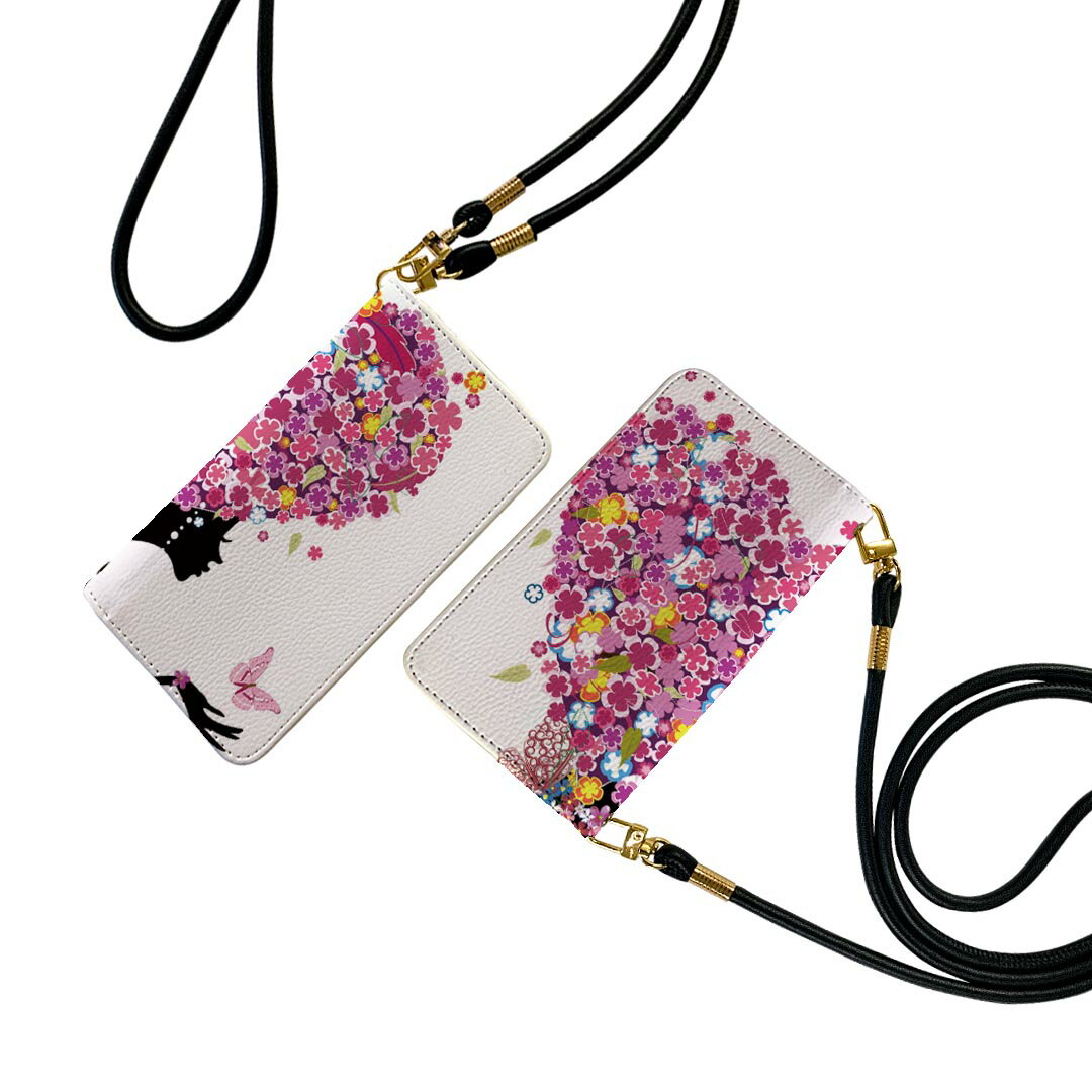 商品特徴・ショルダー付き手帳型スマホケース・シームレスな全面デザイン（内側は落ち着いたオフホワイト）・外側は高品質の人工革を使用・内側にはスマホを装着するケースが付属・機種専用のカメラホール仕様でケースを装着したままの撮影が可能・ワンセグや...