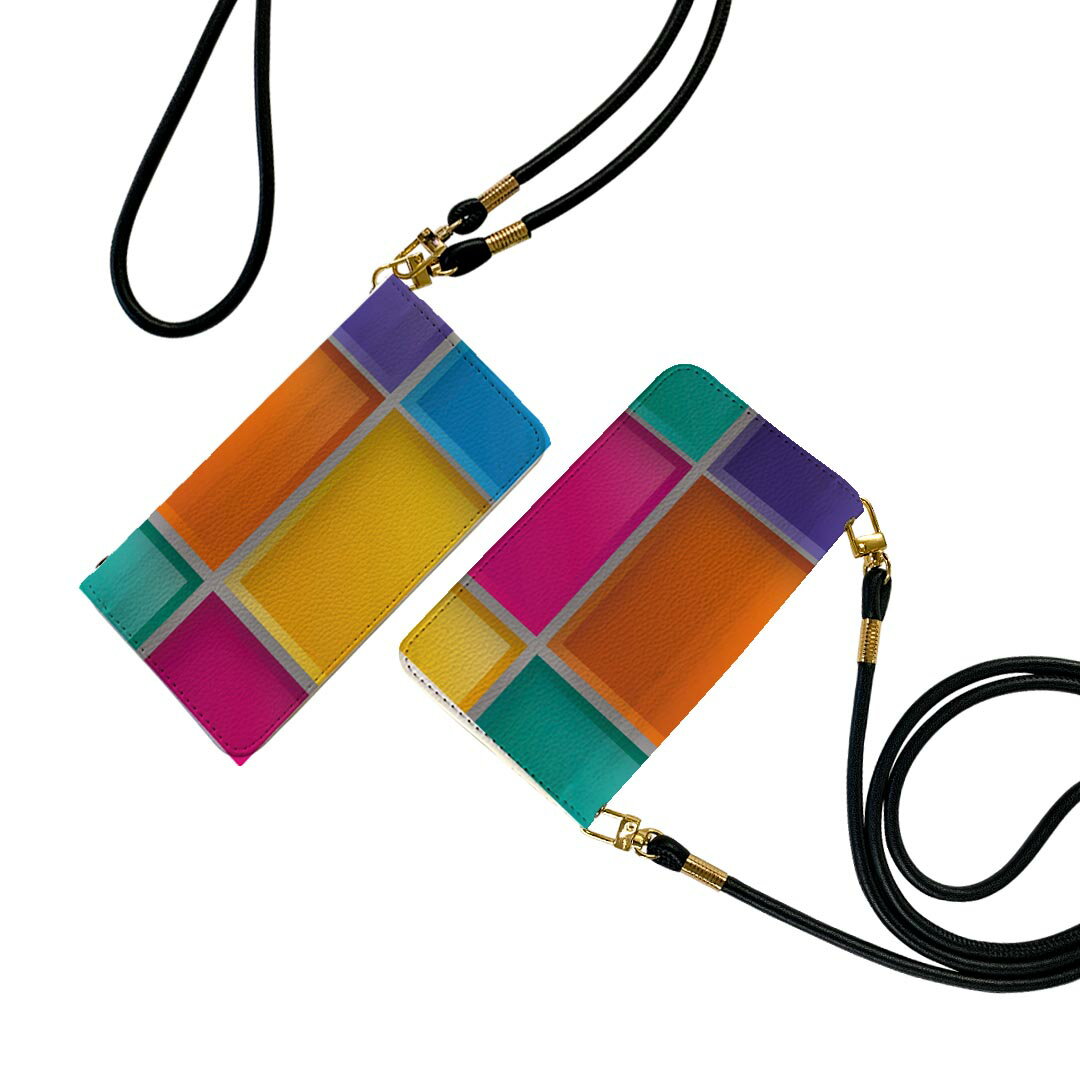 商品特徴・ショルダー付き手帳型スマホケース・シームレスな全面デザイン（内側は落ち着いたオフホワイト）・外側は高品質の人工革を使用・内側にはスマホを装着するケースが付属・機種専用のカメラホール仕様でケースを装着したままの撮影が可能・ワンセグや...