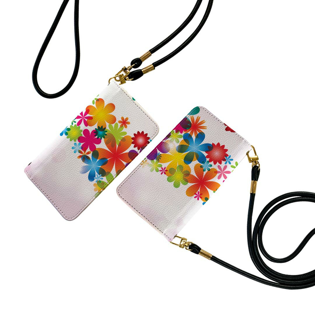 商品特徴・ショルダー付き手帳型スマホケース・シームレスな全面デザイン（内側は落ち着いたオフホワイト）・外側は高品質の人工革を使用・内側にはスマホを装着するケースが付属・機種専用のカメラホール仕様でケースを装着したままの撮影が可能・ワンセグや...