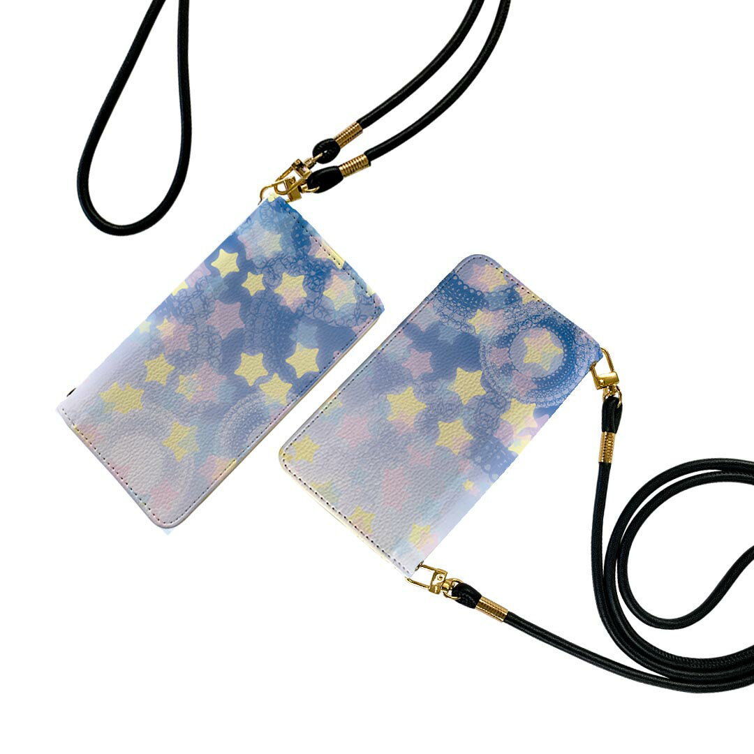 商品特徴・ショルダー付き手帳型スマホケース・シームレスな全面デザイン（内側は落ち着いたオフホワイト）・外側は高品質の人工革を使用・内側にはスマホを装着するケースが付属・機種専用のカメラホール仕様でケースを装着したままの撮影が可能・ワンセグや...