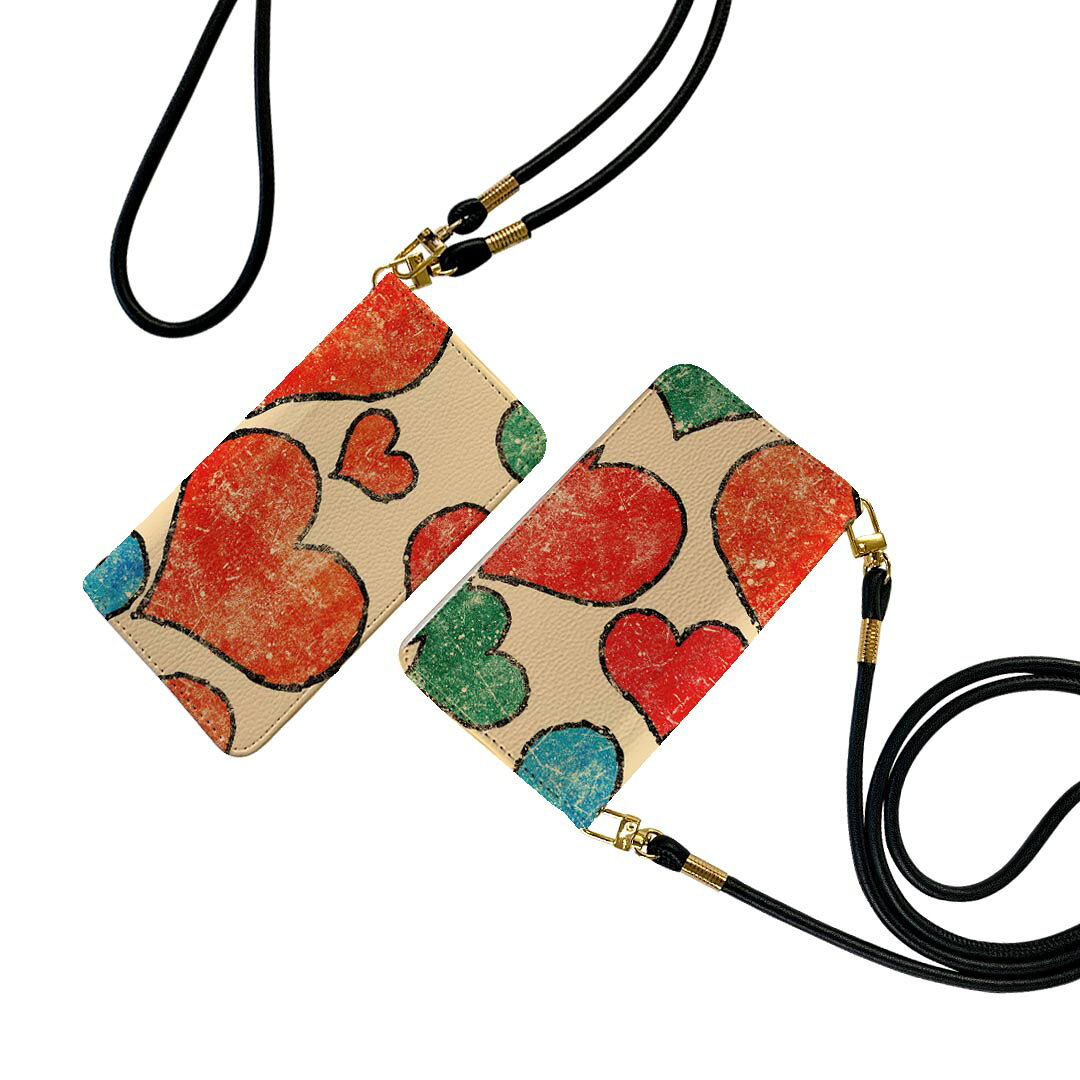 商品特徴・ショルダー付き手帳型スマホケース・シームレスな全面デザイン（内側は落ち着いたオフホワイト）・外側は高品質の人工革を使用・内側にはスマホを装着するケースが付属・機種専用のカメラホール仕様でケースを装着したままの撮影が可能・ワンセグや...