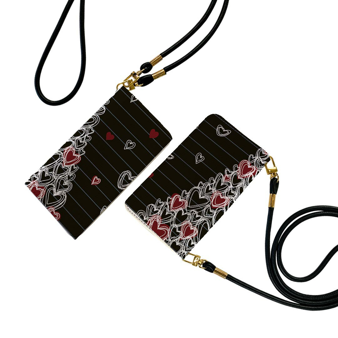 商品特徴・ショルダー付き手帳型スマホケース・シームレスな全面デザイン（内側は落ち着いたオフホワイト）・外側は高品質の人工革を使用・内側にはスマホを装着するケースが付属・機種専用のカメラホール仕様でケースを装着したままの撮影が可能・ワンセグや...