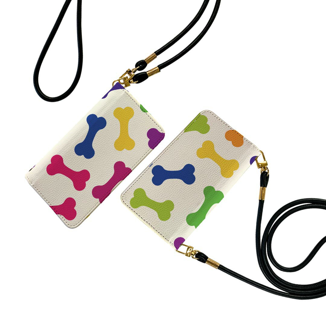 商品特徴・ショルダー付き手帳型スマホケース・シームレスな全面デザイン（内側は落ち着いたオフホワイト）・外側は高品質の人工革を使用・内側にはスマホを装着するケースが付属・機種専用のカメラホール仕様でケースを装着したままの撮影が可能・ワンセグや...