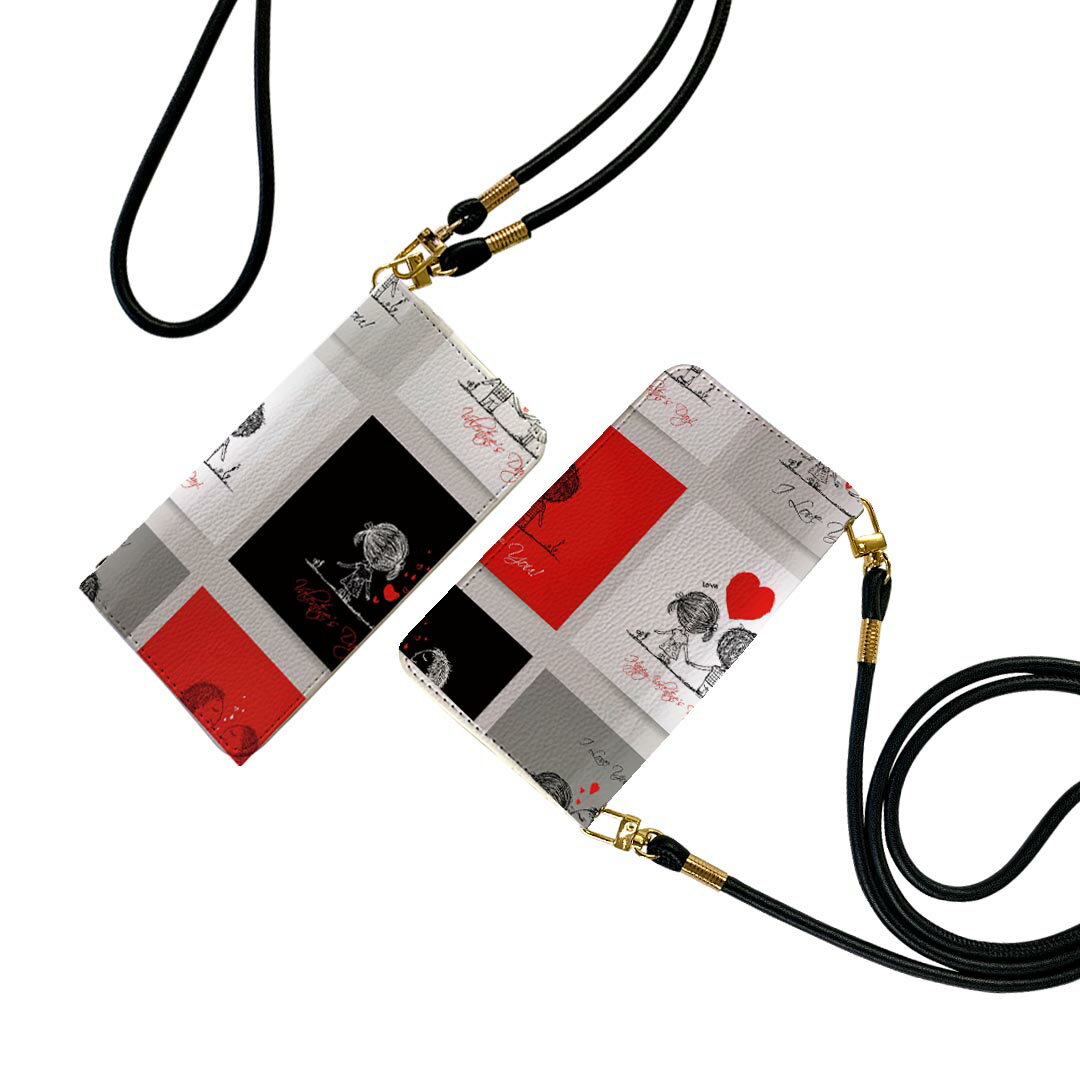 商品特徴・ショルダー付き手帳型スマホケース・シームレスな全面デザイン（内側は落ち着いたオフホワイト）・外側は高品質の人工革を使用・内側にはスマホを装着するケースが付属・機種専用のカメラホール仕様でケースを装着したままの撮影が可能・ワンセグや...