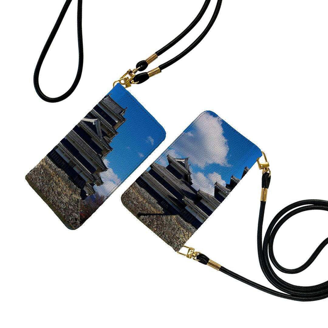 商品特徴・ショルダー付き手帳型スマホケース・シームレスな全面デザイン（内側は落ち着いたオフホワイト）・外側は高品質の人工革を使用・内側にはスマホを装着するケースが付属・機種専用のカメラホール仕様でケースを装着したままの撮影が可能・ワンセグや...