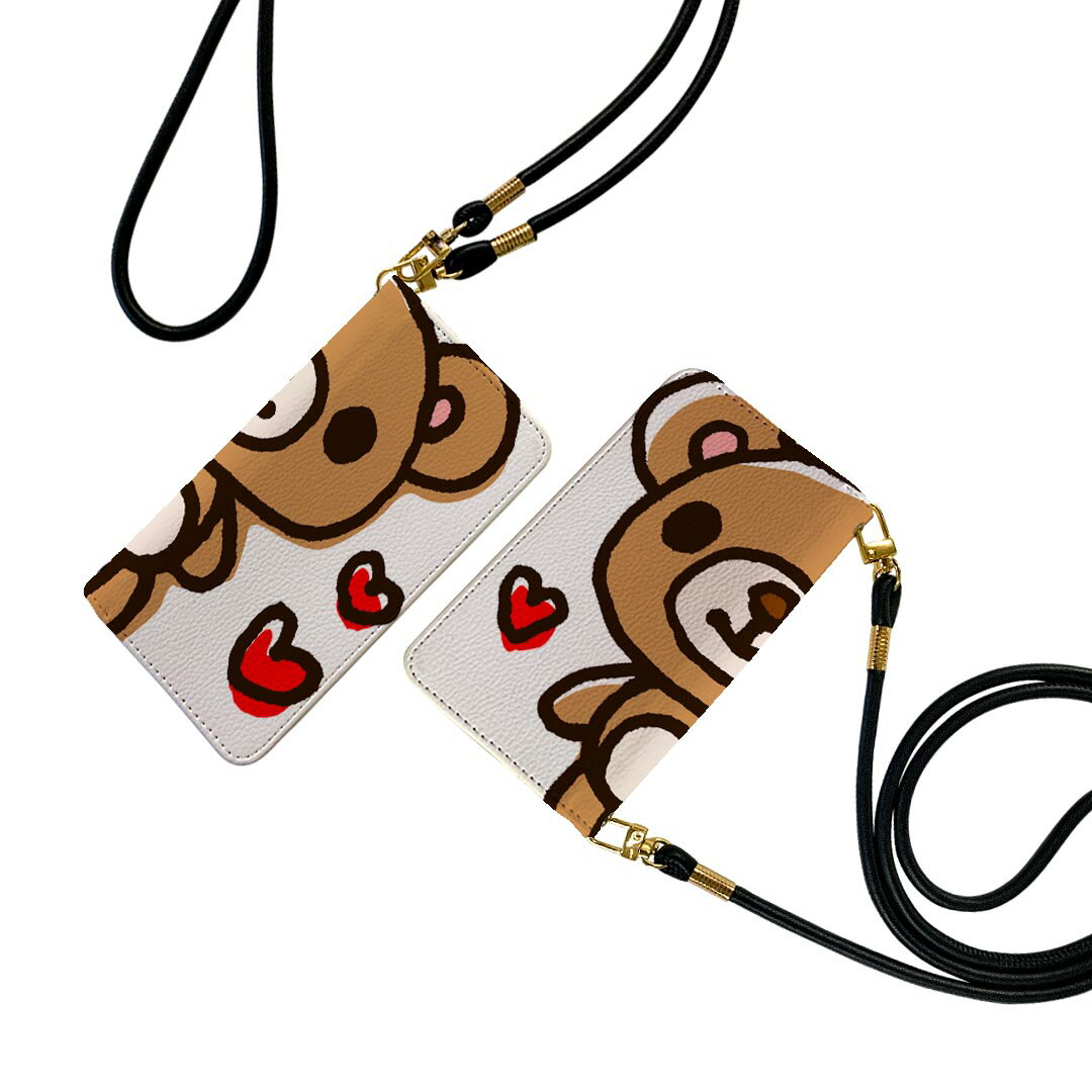 商品特徴・ショルダー付き手帳型スマホケース・シームレスな全面デザイン（内側は落ち着いたオフホワイト）・外側は高品質の人工革を使用・内側にはスマホを装着するケースが付属・機種専用のカメラホール仕様でケースを装着したままの撮影が可能・ワンセグや...