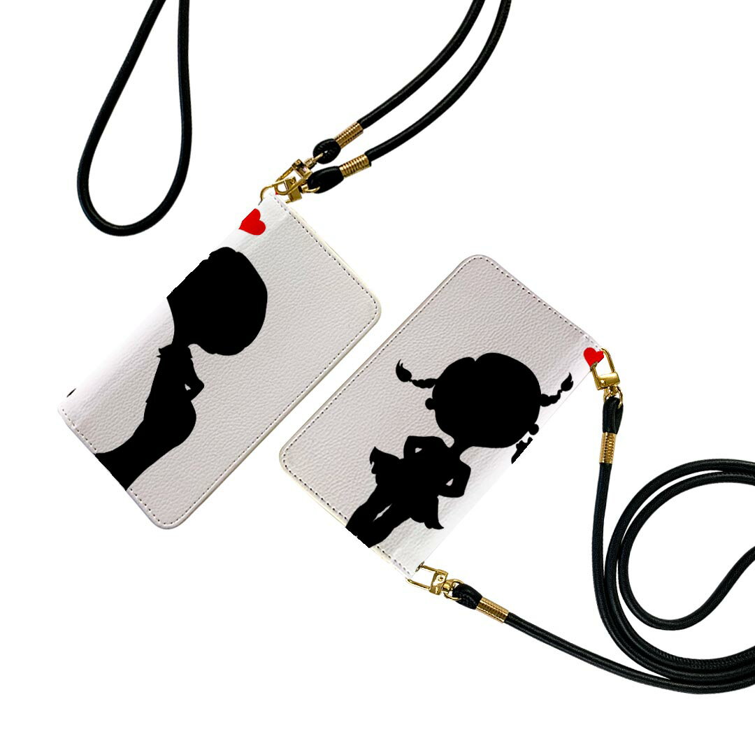 商品特徴・ショルダー付き手帳型スマホケース・シームレスな全面デザイン（内側は落ち着いたオフホワイト）・外側は高品質の人工革を使用・内側にはスマホを装着するケースが付属・機種専用のカメラホール仕様でケースを装着したままの撮影が可能・ワンセグや...