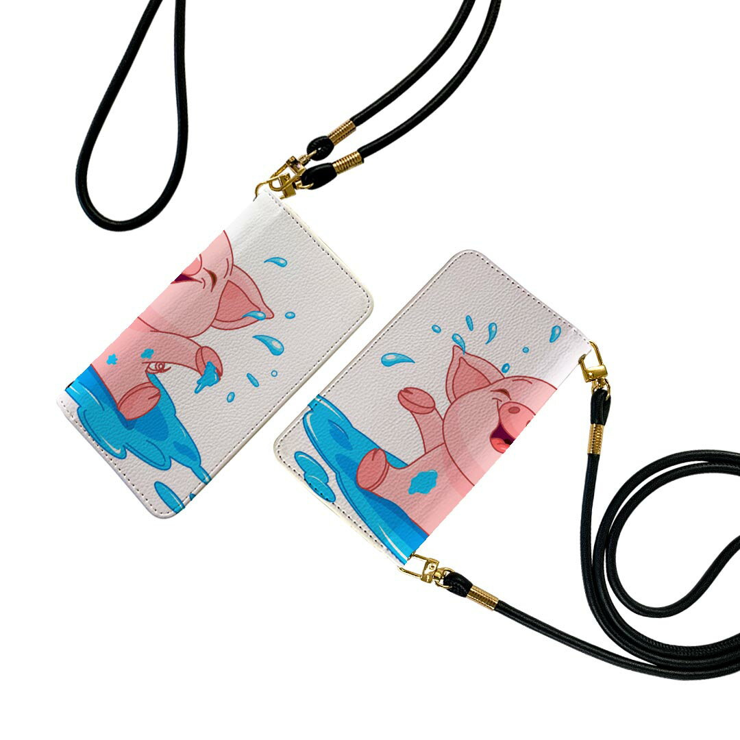 商品特徴・ショルダー付き手帳型スマホケース・シームレスな全面デザイン（内側は落ち着いたオフホワイト）・外側は高品質の人工革を使用・内側にはスマホを装着するケースが付属・機種専用のカメラホール仕様でケースを装着したままの撮影が可能・ワンセグや...