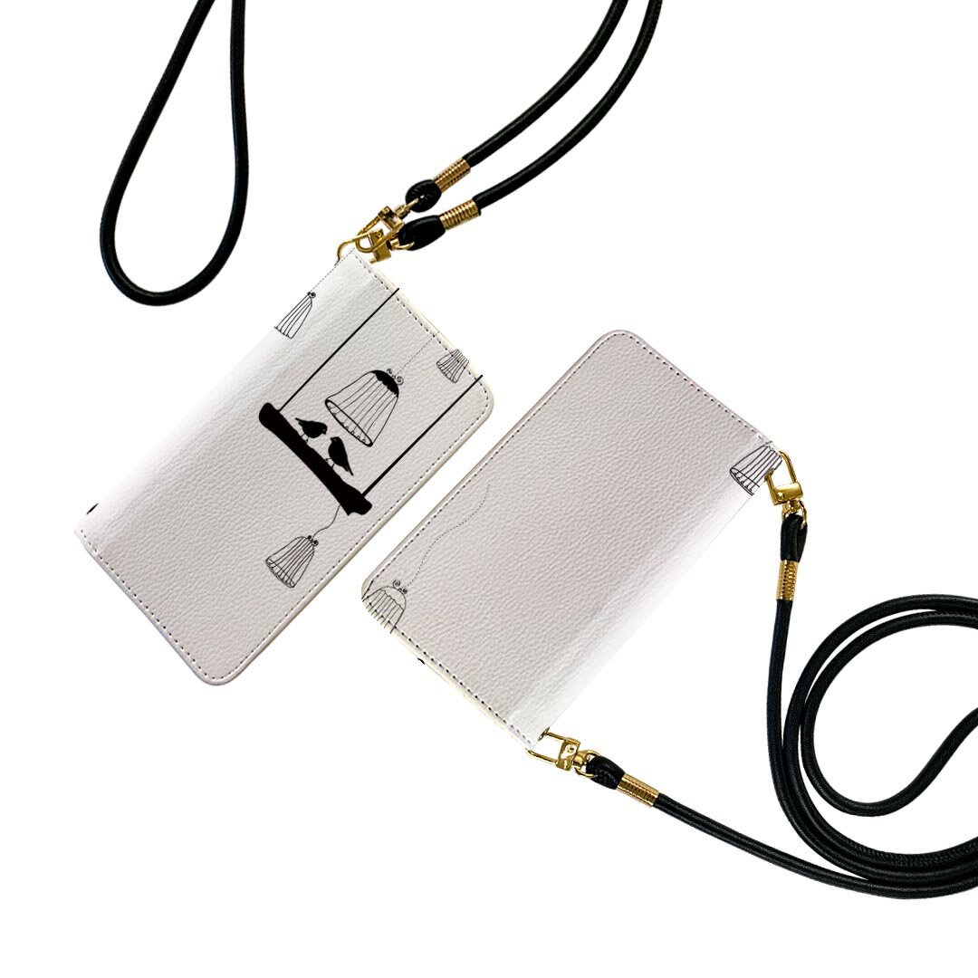 商品特徴・ショルダー付き手帳型スマホケース・シームレスな全面デザイン（内側は落ち着いたオフホワイト）・外側は高品質の人工革を使用・内側にはスマホを装着するケースが付属・機種専用のカメラホール仕様でケースを装着したままの撮影が可能・ワンセグや...