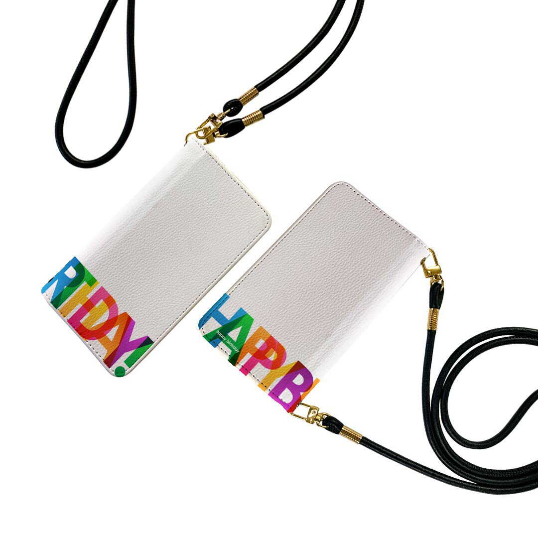 商品特徴・ショルダー付き手帳型スマホケース・シームレスな全面デザイン（内側は落ち着いたオフホワイト）・外側は高品質の人工革を使用・内側にはスマホを装着するケースが付属・機種専用のカメラホール仕様でケースを装着したままの撮影が可能・ワンセグや...