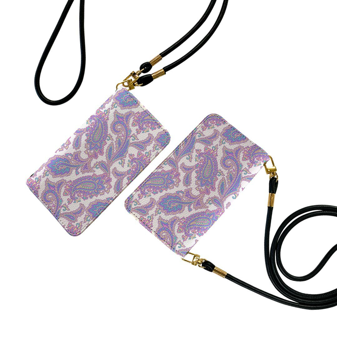 商品特徴・ショルダー付き手帳型スマホケース・シームレスな全面デザイン（内側は落ち着いたオフホワイト）・外側は高品質の人工革を使用・内側にはスマホを装着するケースが付属・機種専用のカメラホール仕様でケースを装着したままの撮影が可能・ワンセグや...