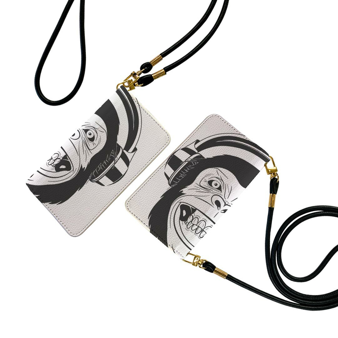 商品特徴・ショルダー付き手帳型スマホケース・シームレスな全面デザイン（内側は落ち着いたオフホワイト）・外側は高品質の人工革を使用・内側にはスマホを装着するケースが付属・機種専用のカメラホール仕様でケースを装着したままの撮影が可能・ワンセグや...