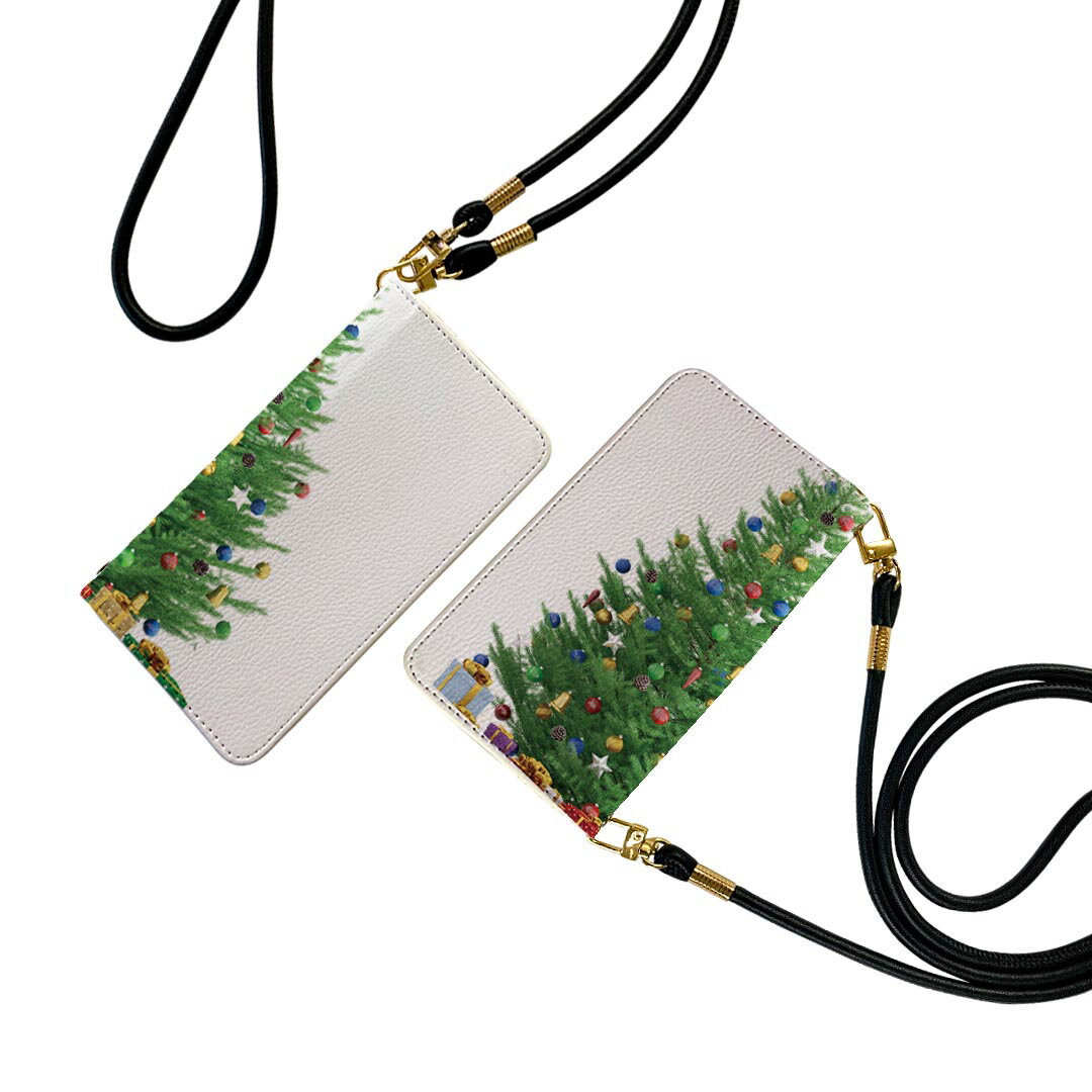 商品特徴・ショルダー付き手帳型スマホケース・シームレスな全面デザイン（内側は落ち着いたオフホワイト）・外側は高品質の人工革を使用・内側にはスマホを装着するケースが付属・機種専用のカメラホール仕様でケースを装着したままの撮影が可能・ワンセグや...