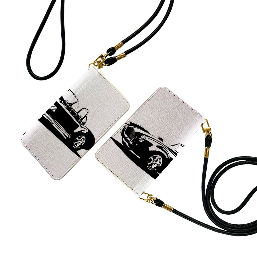 商品特徴・ショルダー付き手帳型スマホケース・シームレスな全面デザイン（内側は落ち着いたオフホワイト）・外側は高品質の人工革を使用・内側にはスマホを装着するケースが付属・機種専用のカメラホール仕様でケースを装着したままの撮影が可能・ワンセグや...