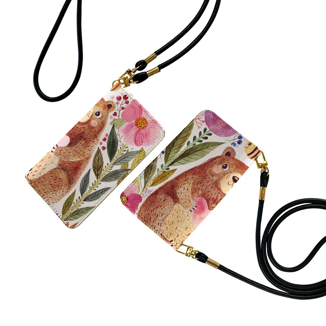 商品特徴・ショルダー付き手帳型スマホケース・シームレスな全面デザイン（内側は落ち着いたオフホワイト）・外側は高品質の人工革を使用・内側にはスマホを装着するケースが付属・機種専用のカメラホール仕様でケースを装着したままの撮影が可能・ワンセグや...