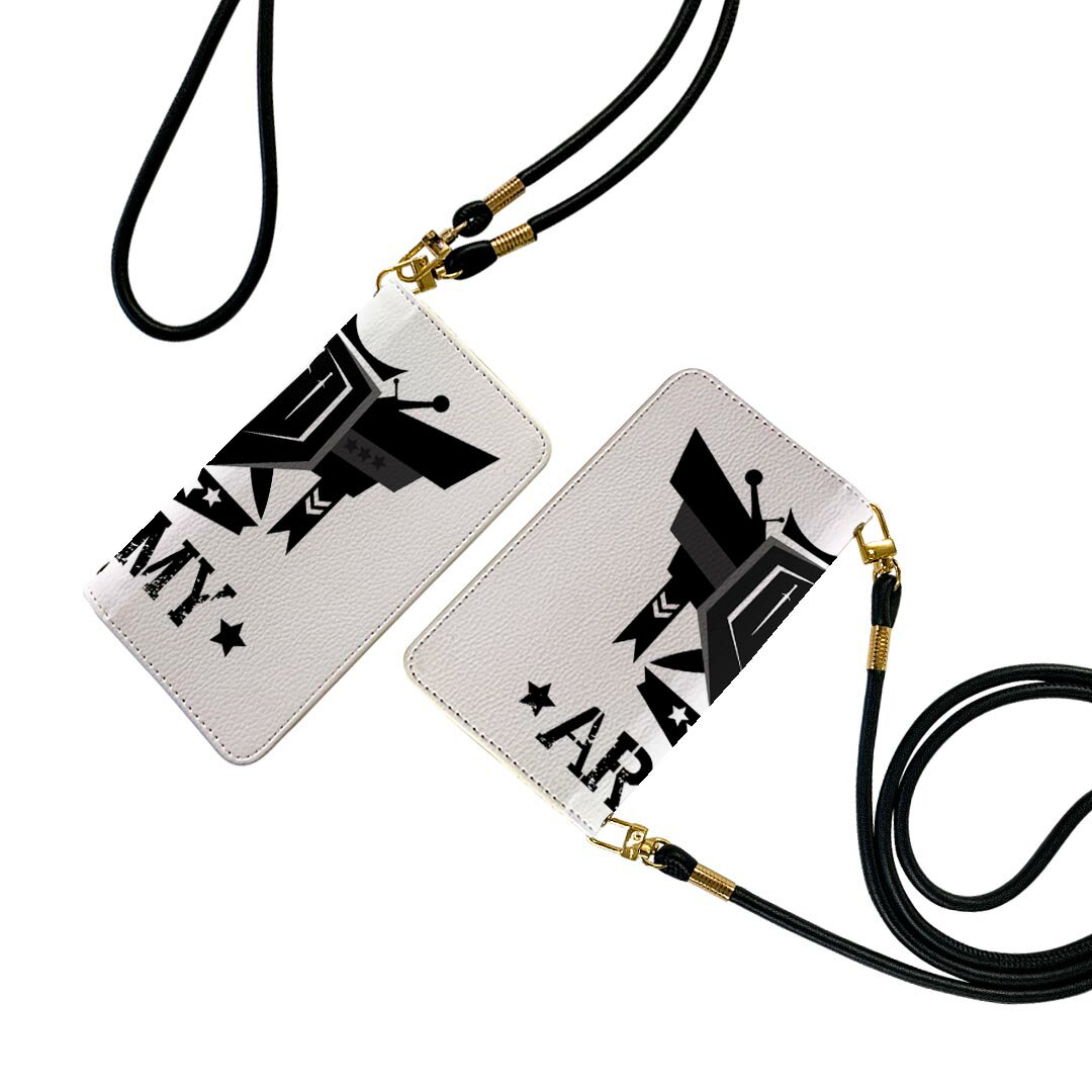 商品特徴・ショルダー付き手帳型スマホケース・シームレスな全面デザイン（内側は落ち着いたオフホワイト）・外側は高品質の人工革を使用・内側にはスマホを装着するケースが付属・機種専用のカメラホール仕様でケースを装着したままの撮影が可能・ワンセグや...