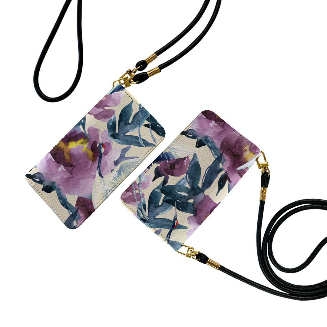 商品特徴・ショルダー付き手帳型スマホケース・シームレスな全面デザイン（内側は落ち着いたオフホワイト）・外側は高品質の人工革を使用・内側にはスマホを装着するケースが付属・機種専用のカメラホール仕様でケースを装着したままの撮影が可能・ワンセグや...