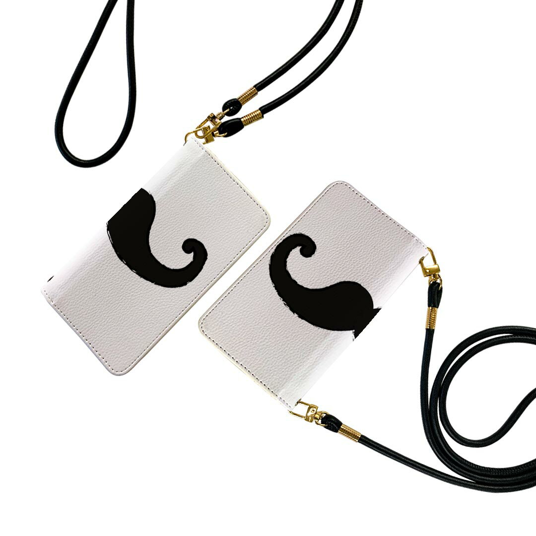 商品特徴・ショルダー付き手帳型スマホケース・シームレスな全面デザイン（内側は落ち着いたオフホワイト）・外側は高品質の人工革を使用・内側にはスマホを装着するケースが付属・機種専用のカメラホール仕様でケースを装着したままの撮影が可能・ワンセグや...