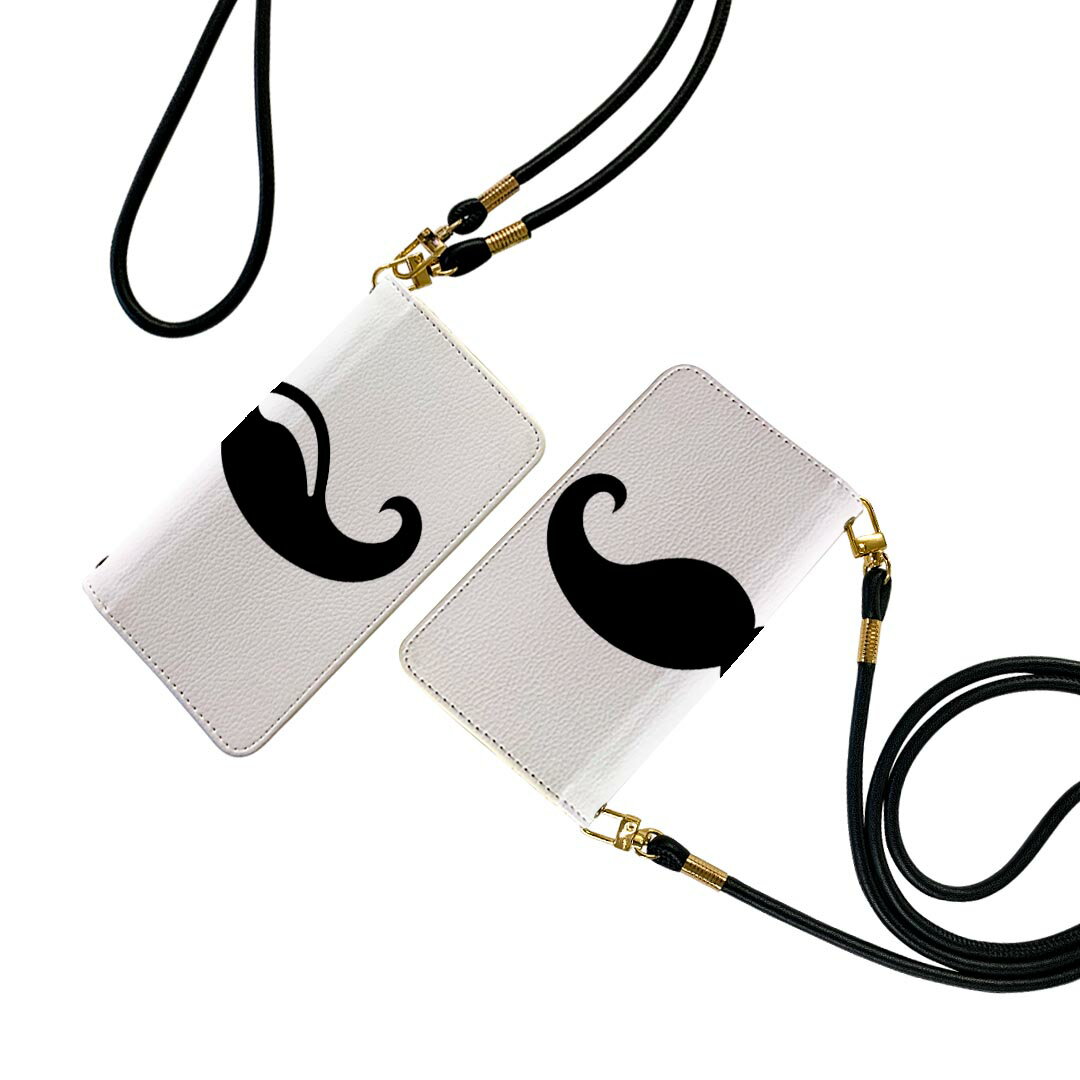 商品特徴・ショルダー付き手帳型スマホケース・シームレスな全面デザイン（内側は落ち着いたオフホワイト）・外側は高品質の人工革を使用・内側にはスマホを装着するケースが付属・機種専用のカメラホール仕様でケースを装着したままの撮影が可能・ワンセグや...